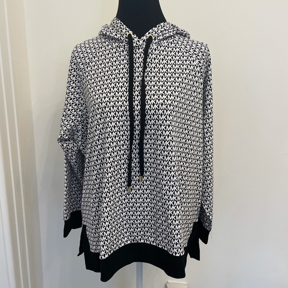 MICHAEL Michael Kors | Tops | Michael Kors Mk Logo Hooded Hoodie Thin ...